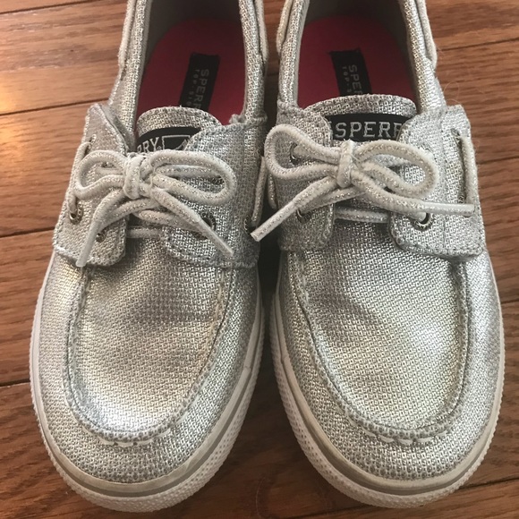 Sperry | Shoes | Girls Sperry Boat Shoes Silver | Poshmark